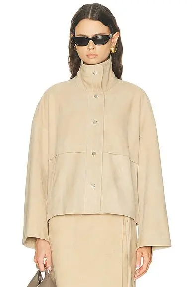 Nour Hammour Park Jacket - Vanilla Suede