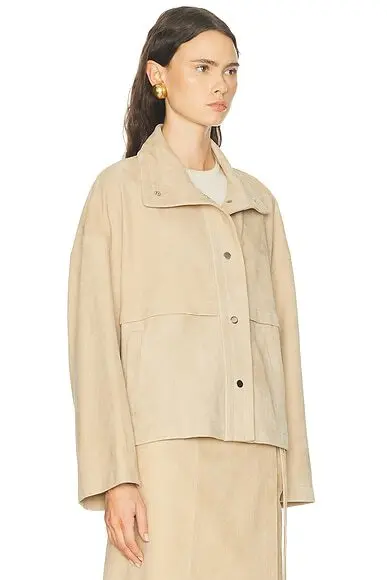 Nour Hammour Park Jacket - Vanilla Suede