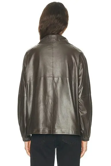 Nour Hammour Anorak Leather Jacket