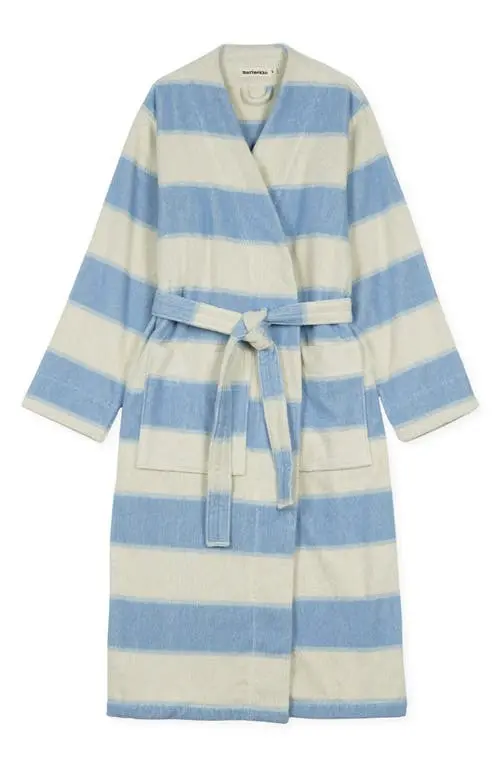 Marimekko Galleria Cotton Terry Cloth Robe - Light Blue
