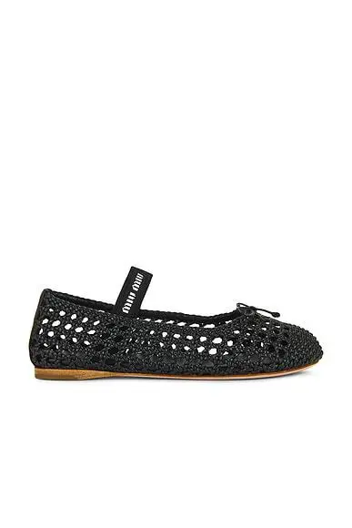 Miu Miu Ballet Flat - Nero