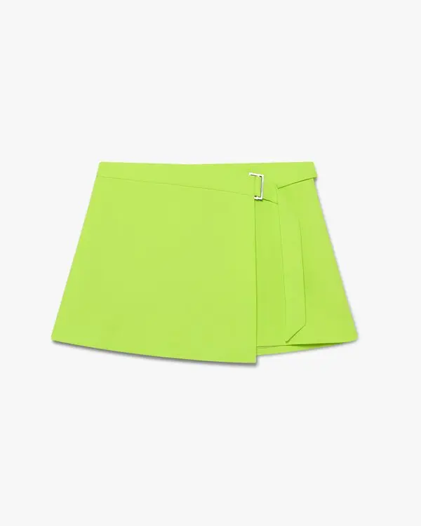 Casablanca A-line Crepe Mini Skirt With Belted Detail