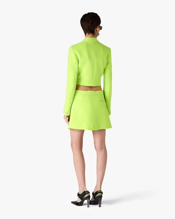 Casablanca A-line Crepe Mini Skirt With Belted Detail