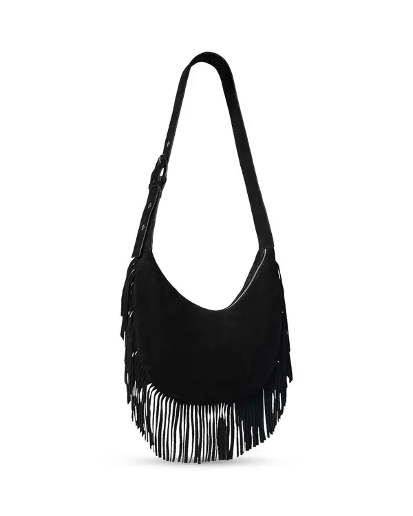 Whistles Sia Suede Fringe Shoulder Bag
