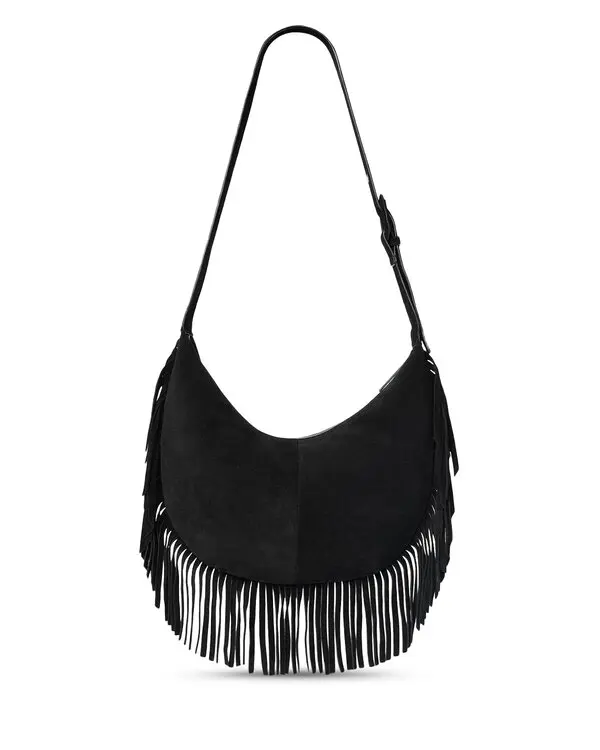 Whistles Sia Suede Fringe Shoulder Bag