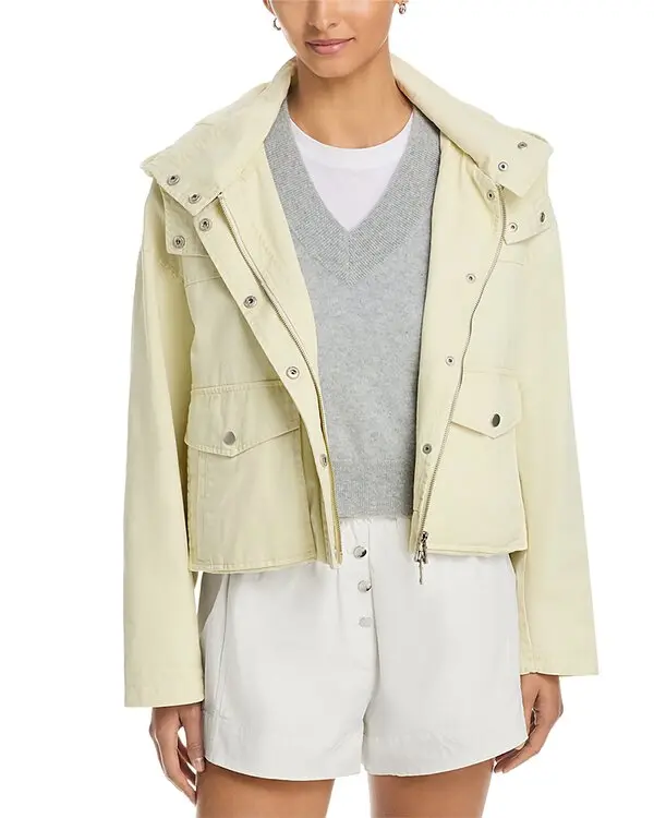 Aqua Washed Twill Anorak Jacket