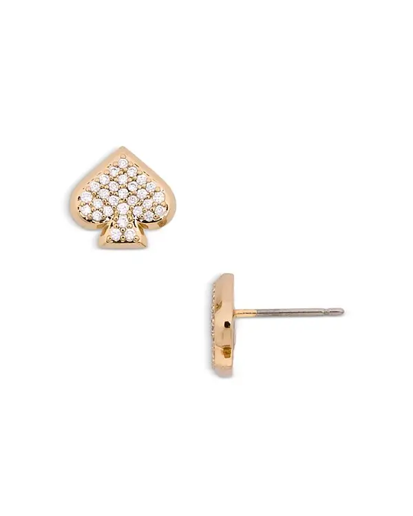 Kate Spade New York Everyday Spade Pave Stud Earrings - Clear/gold