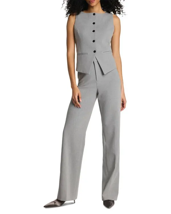 Spanx Wellsuited Tailored Button-down Vest - Heather Grey