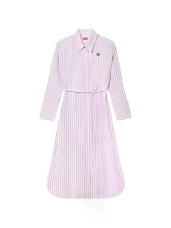 Kenzo Pin Stripe Shirt Midi Dress