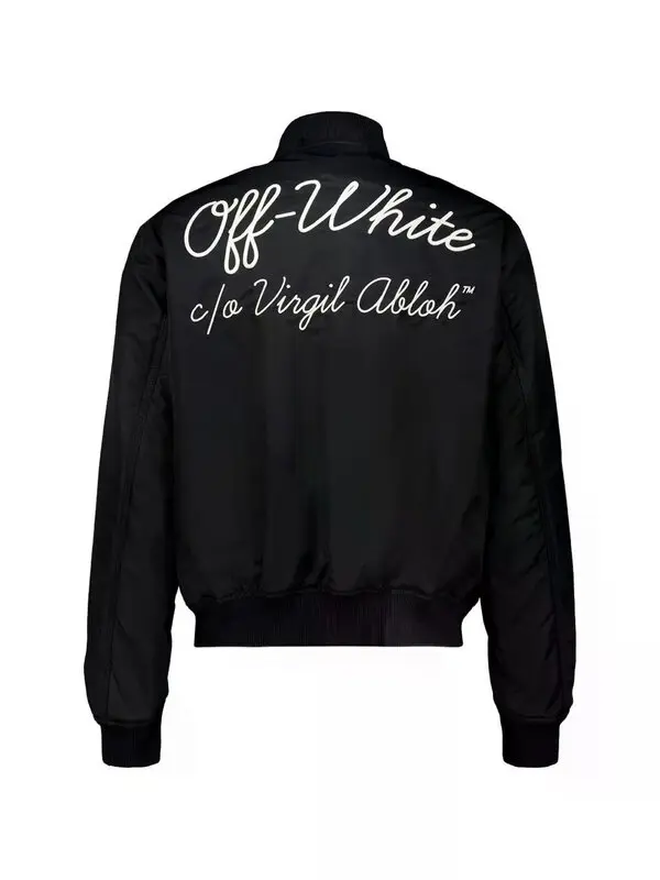 Off-White Embroidered Logo Bomber Jacket