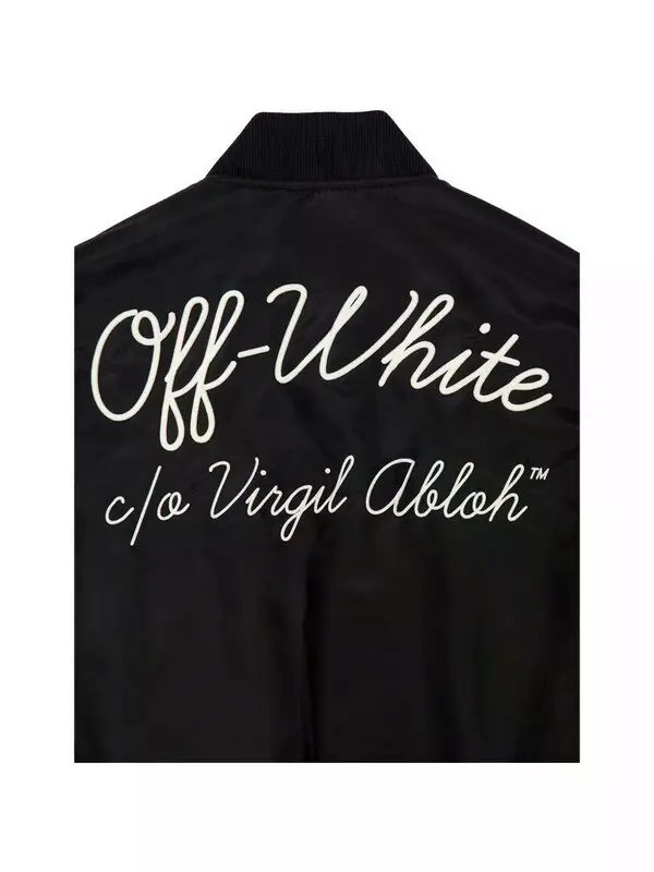 Off-White Embroidered Logo Bomber Jacket