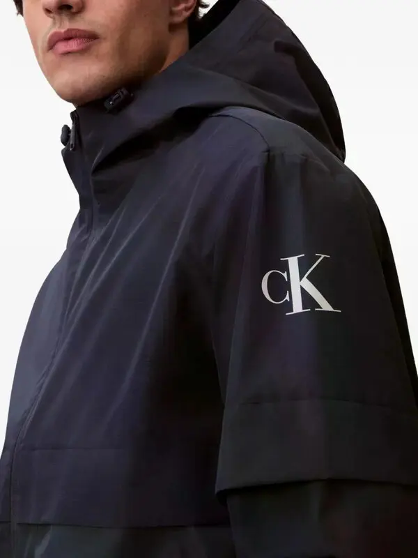 Calvin Klein Logo-print Hooded Jacket