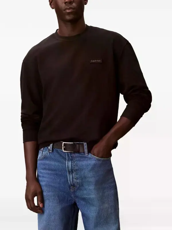 Calvin Klein Logo-patch Crew-neck Sweater