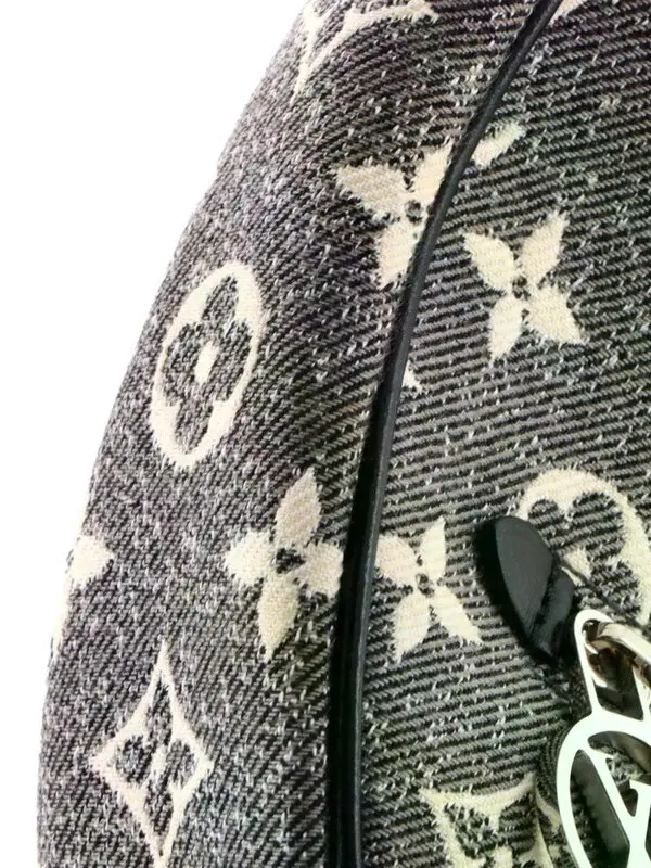 LOUIS VUITTON Loop Handbag Monogram Jacquard Denim - Black