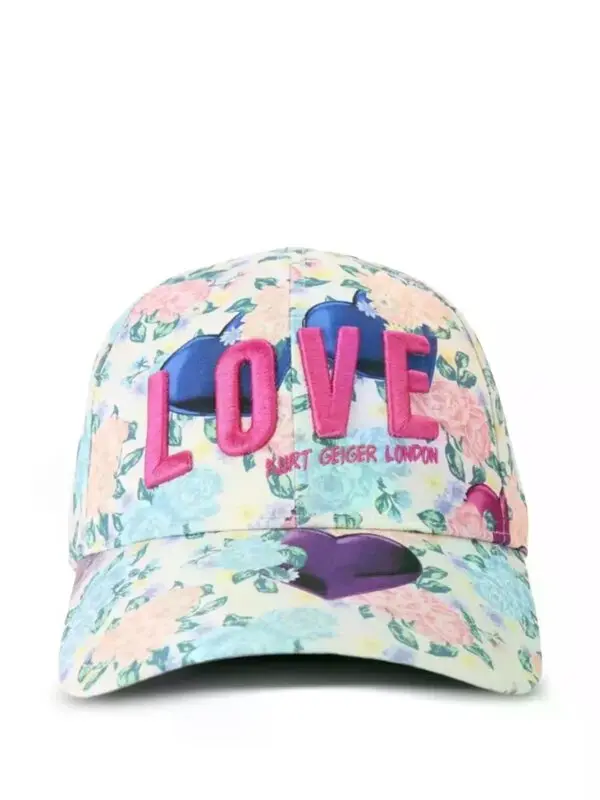 Kurt Geiger Floral Baseball Cap - Neutrals
