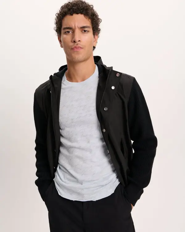 ATM Anthony Thomas Melillo Hybrid Tech Bomber Jacket Polyester