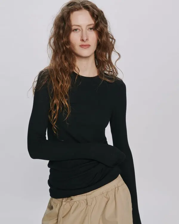 ATM Anthony Thomas Melillo Long Sleeve Crew Neck Top