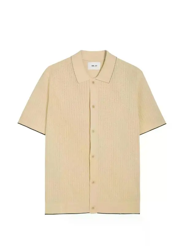 Nn07 Short-sleeve Knitted Cardigan - Neutrals