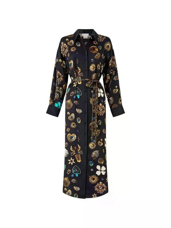 Camilla Button Detail Maxi Dress