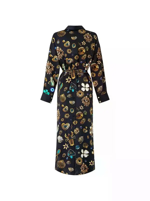 Camilla Button Detail Maxi Dress