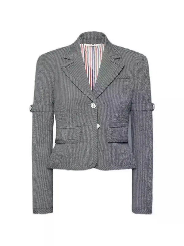 Thom Browne Seersucker Cropped Blazer