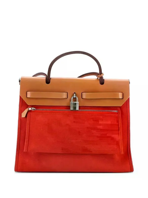 Hermès Herbag Zip 31 Shoulder Bag Leather And Toile