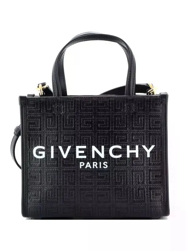 Givenchy G- 4g Embossed Coated Canvas Mini Tote Bag