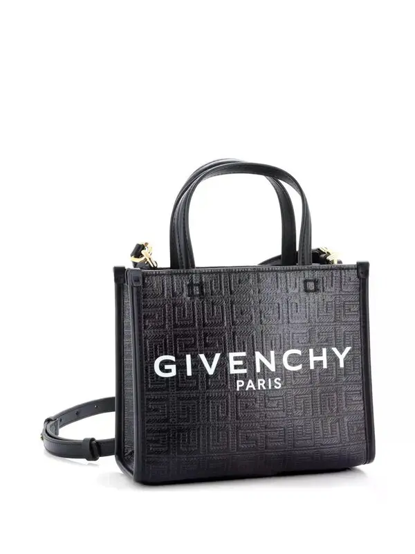 Givenchy G- 4g Embossed Coated Canvas Mini Tote Bag