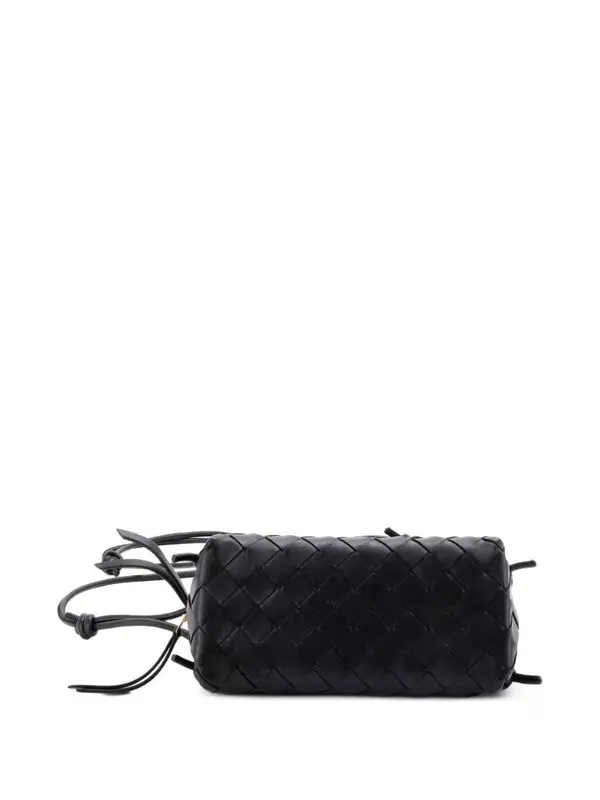 Bottega Veneta Concert Pouch Intrecciato Nappa Mini Crossbody Bag - Black