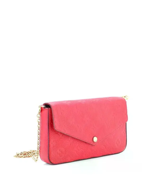 LOUIS VUITTON Felicie Pochette Monogram Empreinte Leather Crossbody Bag - Red