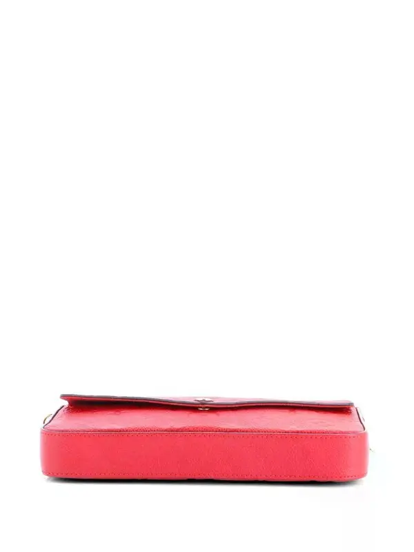 LOUIS VUITTON Felicie Pochette Monogram Empreinte Leather Crossbody Bag - Red