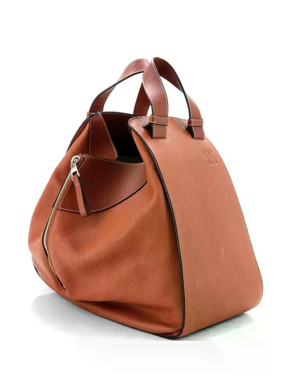 Loewe Hammock Leather Large Tote Bag - Brown