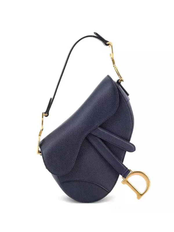 Dior Saddle Handbag Leather Mini Shoulder Bag - Blue
