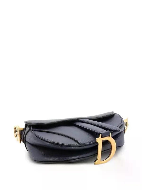 Dior Saddle Handbag Leather Mini Shoulder Bag - Blue