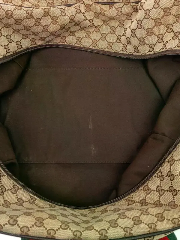 Gucci Gg Canvas Web Travel Bag - Brown
