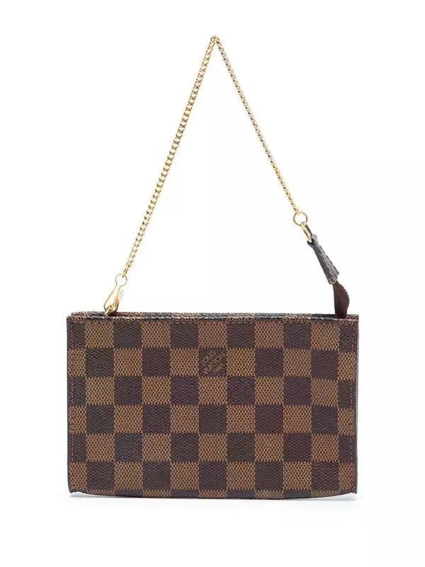 LOUIS VUITTON 1998 Damier Ebene Marais Bucket Pouch