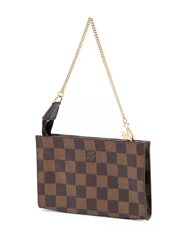 LOUIS VUITTON 1998 Damier Ebene Marais Bucket Pouch