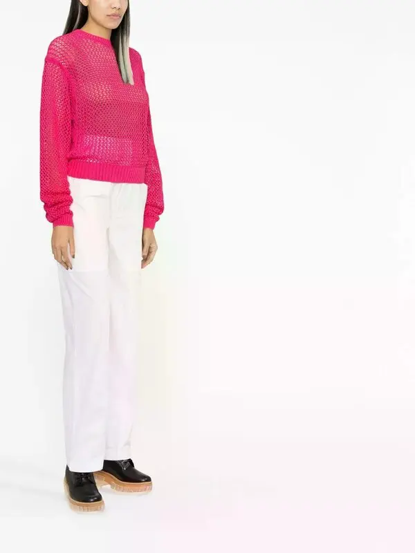 RAMAEL Cotton Open-knit Jumper - Pink
