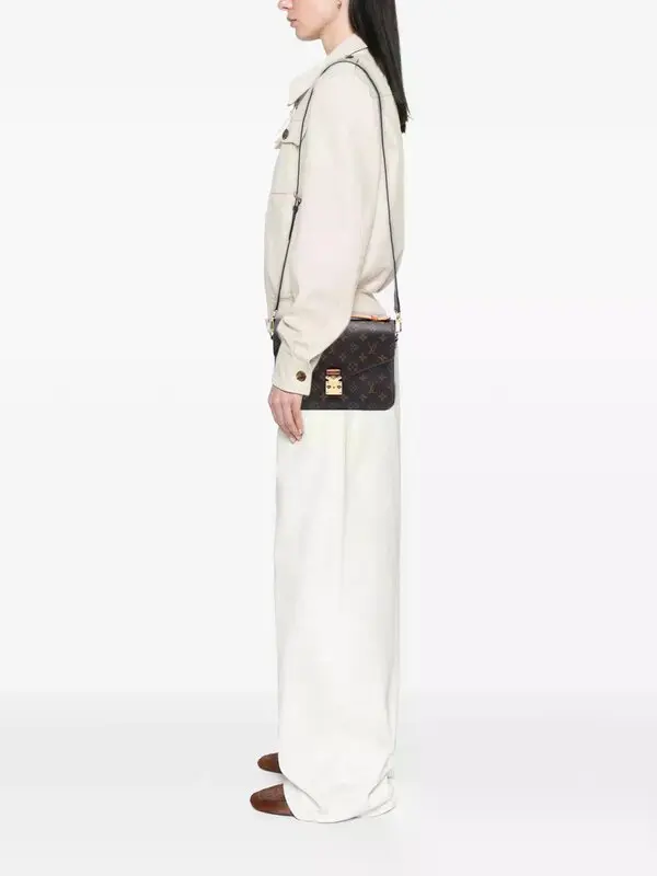 LOUIS VUITTON 2015 Monogram Pochette Metis Satchel - Brown