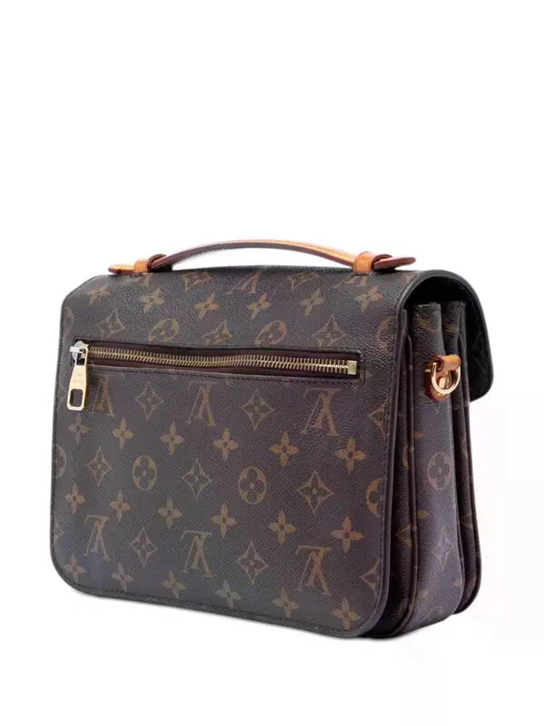 LOUIS VUITTON 2015 Monogram Pochette Metis Satchel - Brown