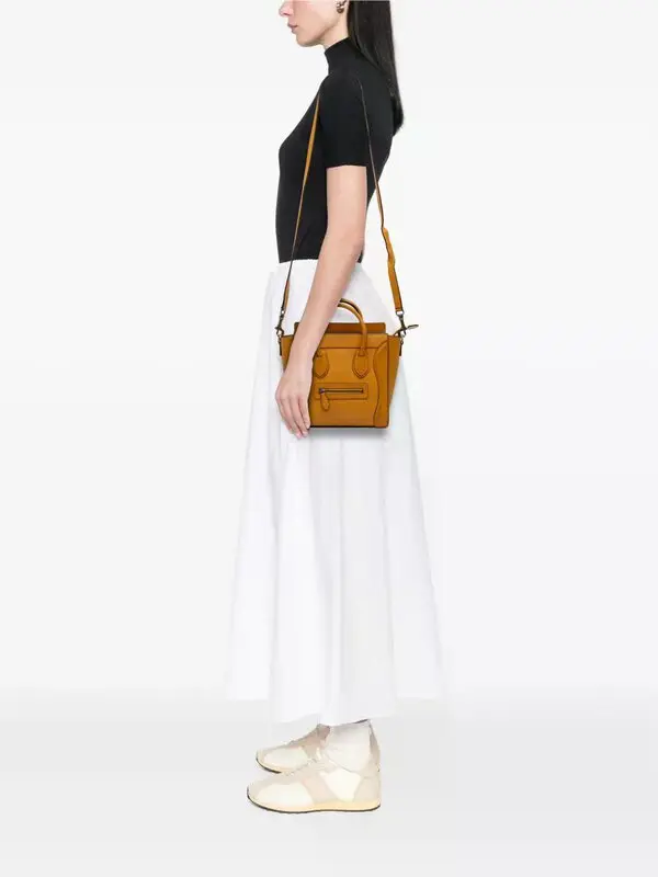 Celine 2014 Nano Leather Luggage Tote Satchel - Yellow