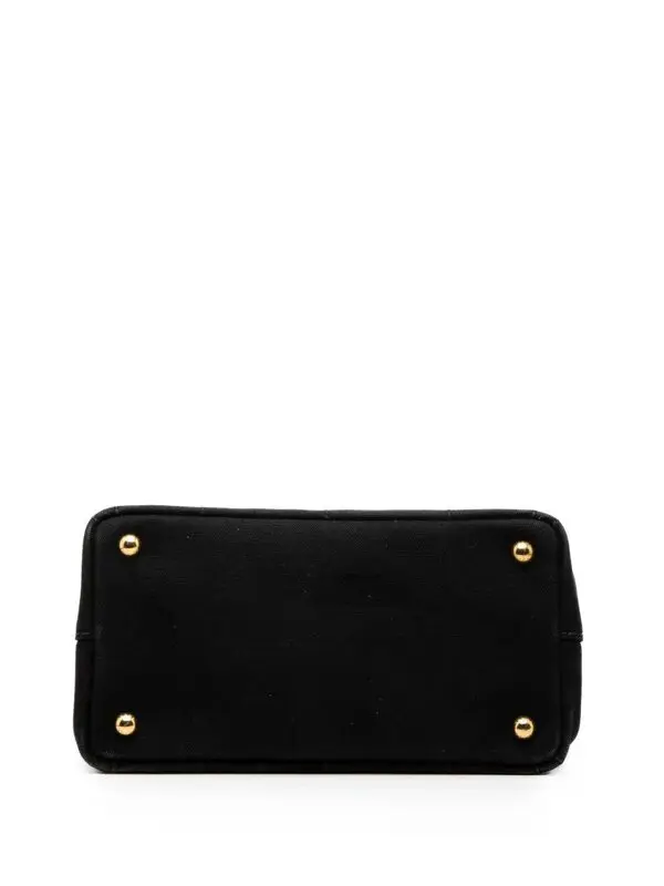 Prada 2000-2013 Small Canapa Logo Satchel - Black
