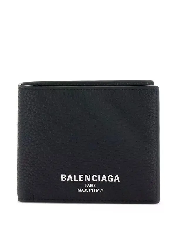 Balenciaga Grained Bifold Wallet - Black