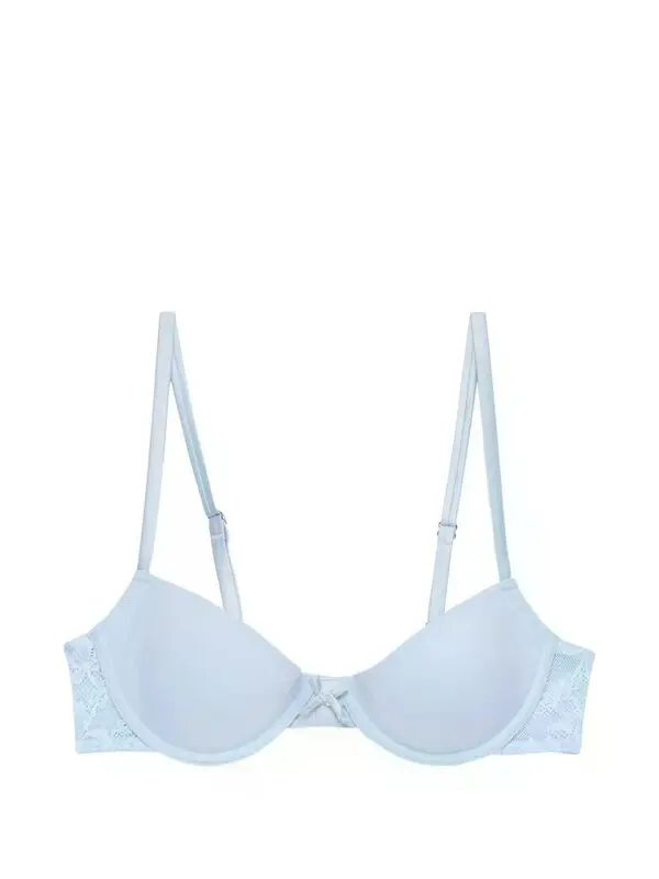 FLEUR DU MAL Le Stretch Lace Molded Demi Bra - Blue