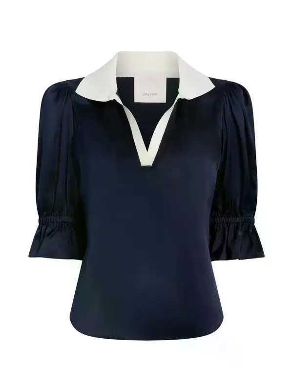 Cinq À Sept Freida Ruffled V-neck Blouse