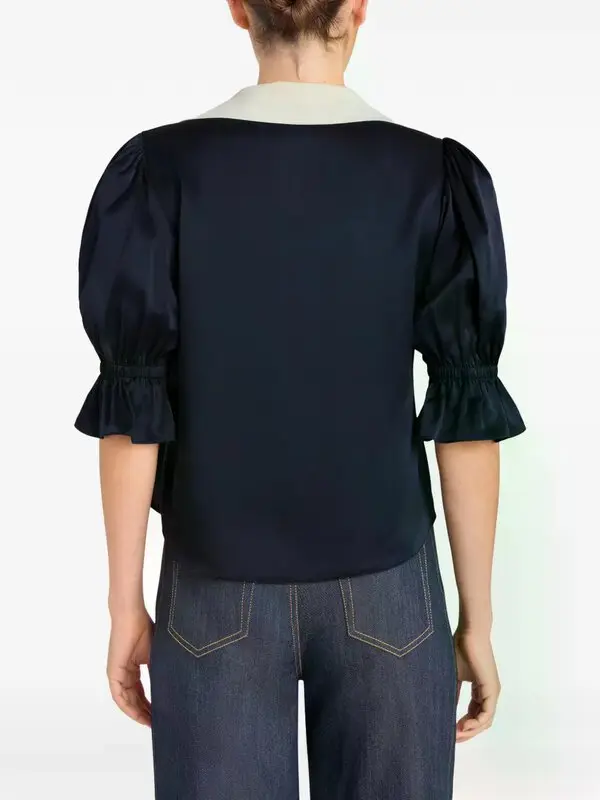 Cinq À Sept Freida Ruffled V-neck Blouse