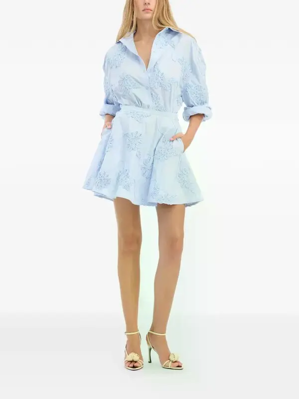 ROTATE BY BIRGER CHRISTENSEN Floral Mini Skirt - Blue