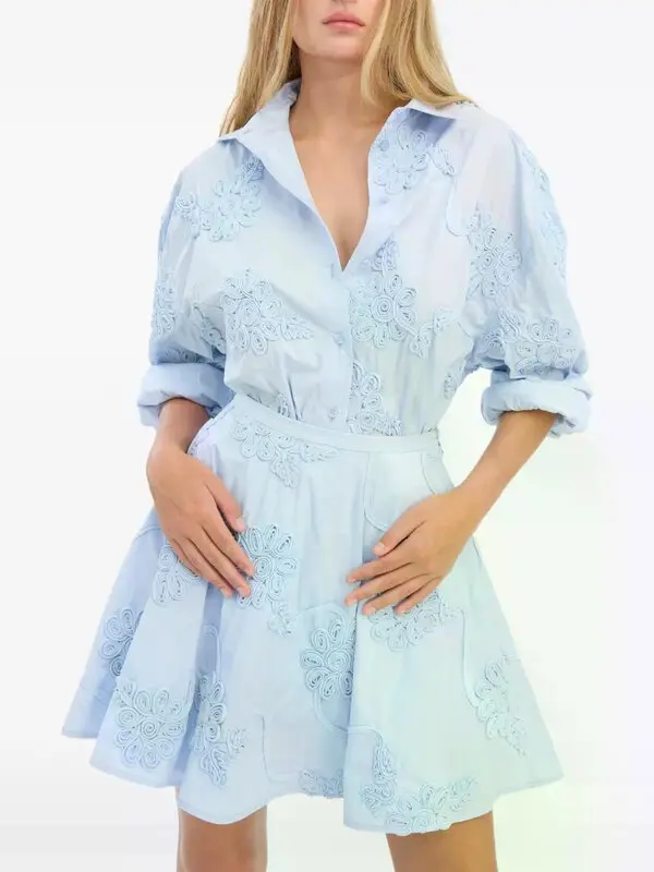 ROTATE BY BIRGER CHRISTENSEN Floral Mini Skirt - Blue