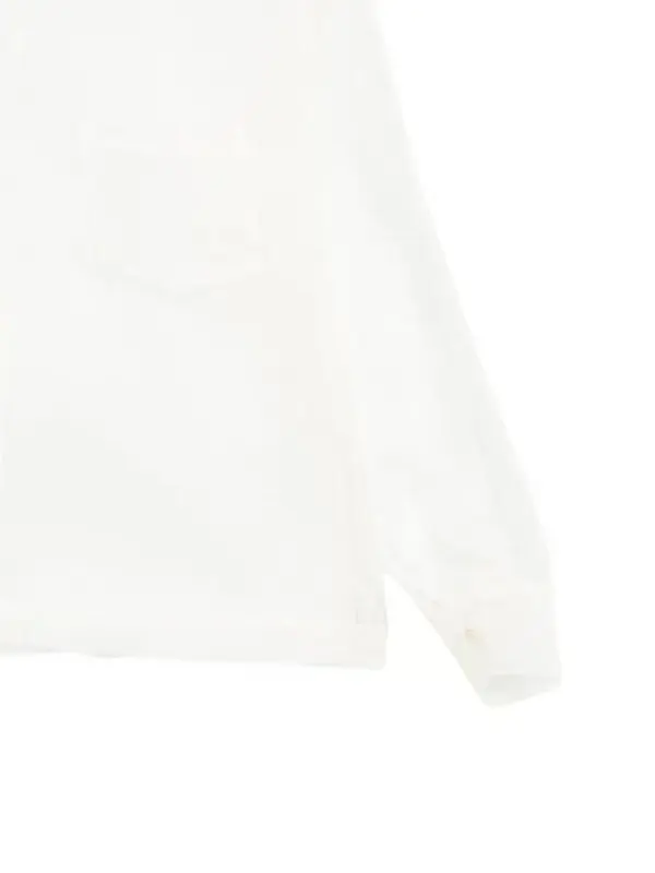 NUDE Chest-pocket Sheer Blouse