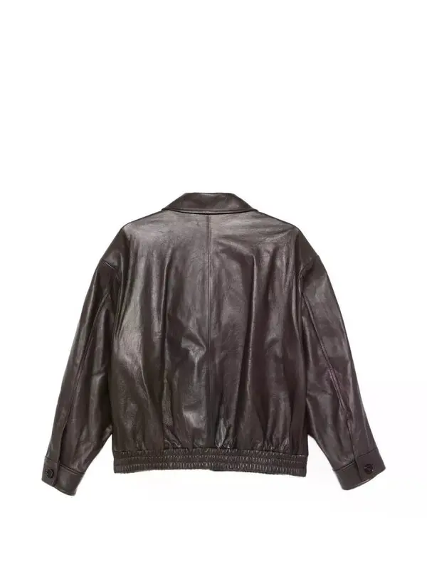 SEMICOUTURE Leather Zip-up Jacket